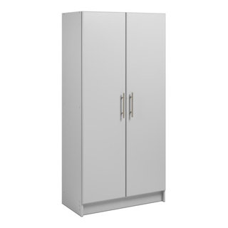 Elite 32 Storage Cabinet, Light Gray, 18"x18"x32" - Contemporary ...