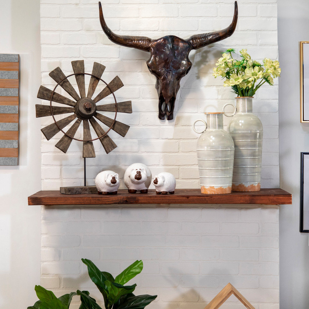 Ceramic 4" Barn Pig, Ivory - Farmhouse - Decorative Objects And ...