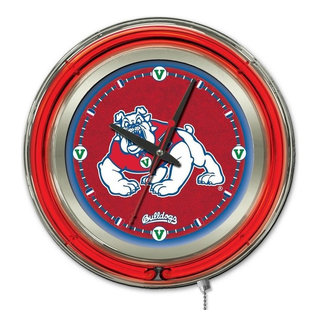 Fresno State Neon Clock - Eclectic - Wall Clocks - by Holland Bar Stool ...