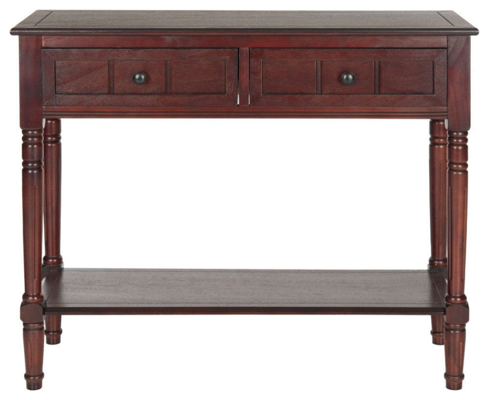 Joelle 2 Drawer Console, Dark Cherry - Traditional - Console Tables ...