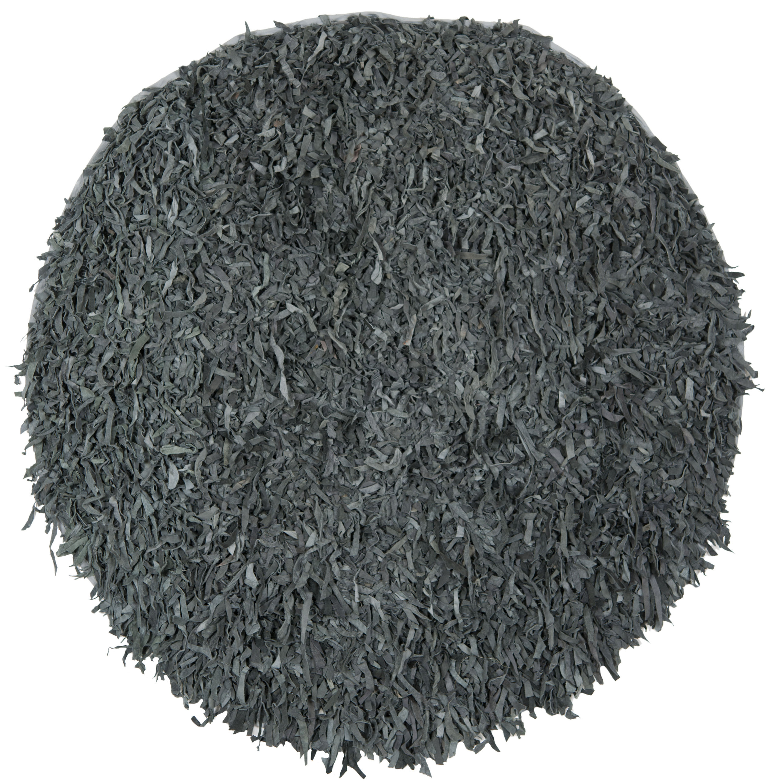 Safavieh Leather Shag Collection LSG511 Rug, 6' Round - Contemporary ...