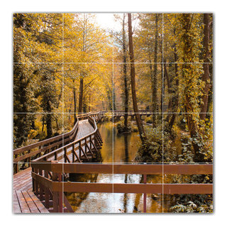 Bridge Ceramic Tile Wall Mural HZ500274, 32" Wide x 32" High ...