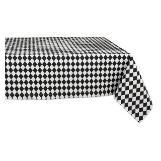 Black And Cream Harlequin Print Table Topper 40X40, 60x120 ...