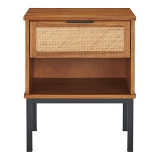Caine Rattan Nightstand - Tropical - Nightstands And Bedside Tables ...