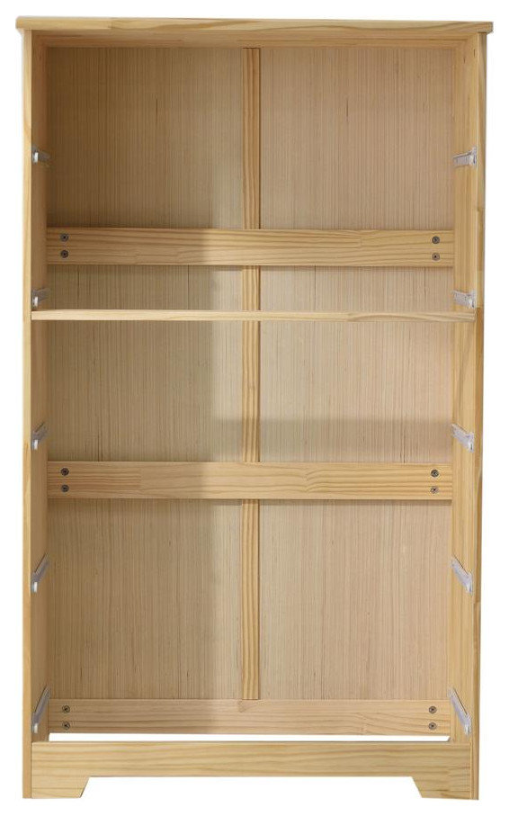 Better Home Products Isabela Solid Pine Wood 5 Drawer Chest Dresser in ...