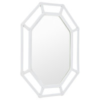 Octagon Rattan Chippendale Decorative Wall Mirror - Tropical - Wall ...