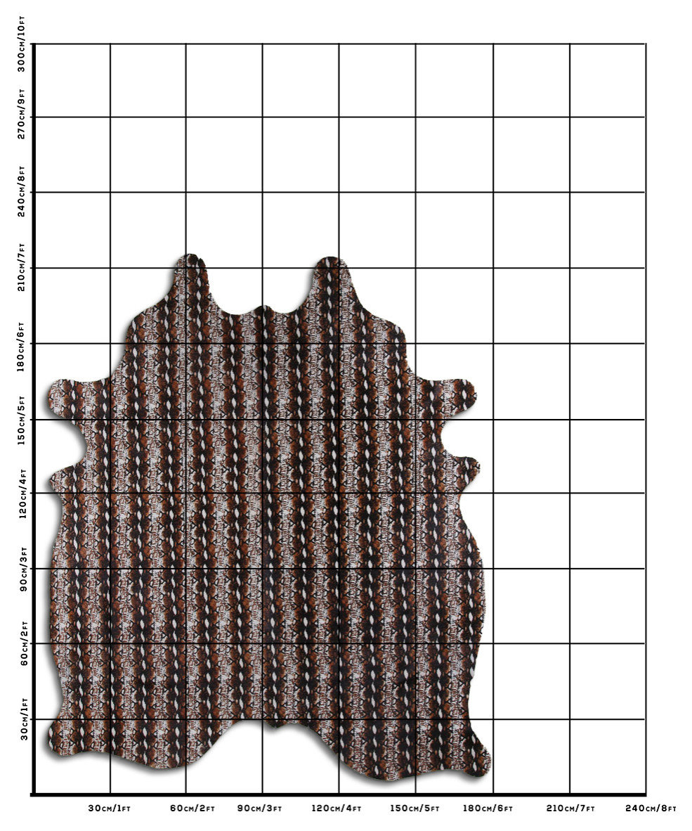 PRINTED HAIR ON Cowhide Rug DE SNAKE, 5'x7' to 6'x8' - Southwestern ...