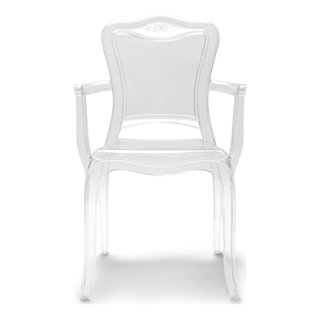 Cristal Noellani Ghost Style Vanity Armchair - Contemporary - Vanity ...