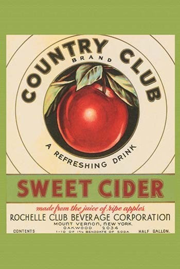 Country Club Sweet Cider, 20" x 30" - Traditional - Prints And Posters ...