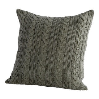 Cyan Design Crochet Pillow, Green - Scandinavian - Decorative Pillows ...