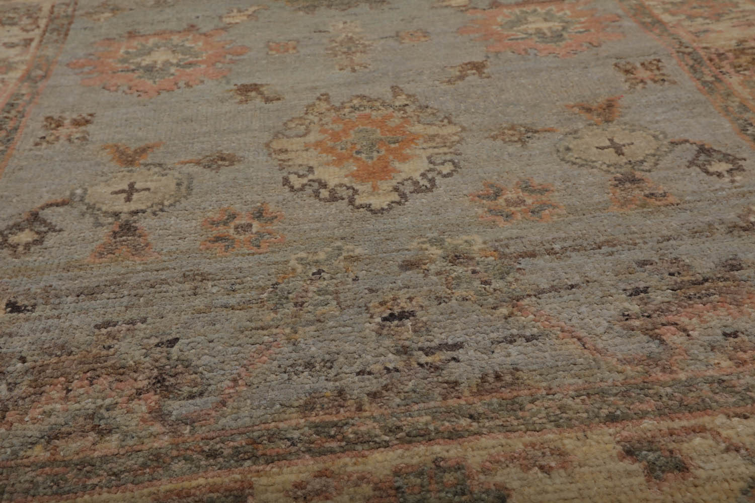 3'x5' Hand Knotted Wool Oushak Oriental Area Rug, Mint, Ivory Color ...