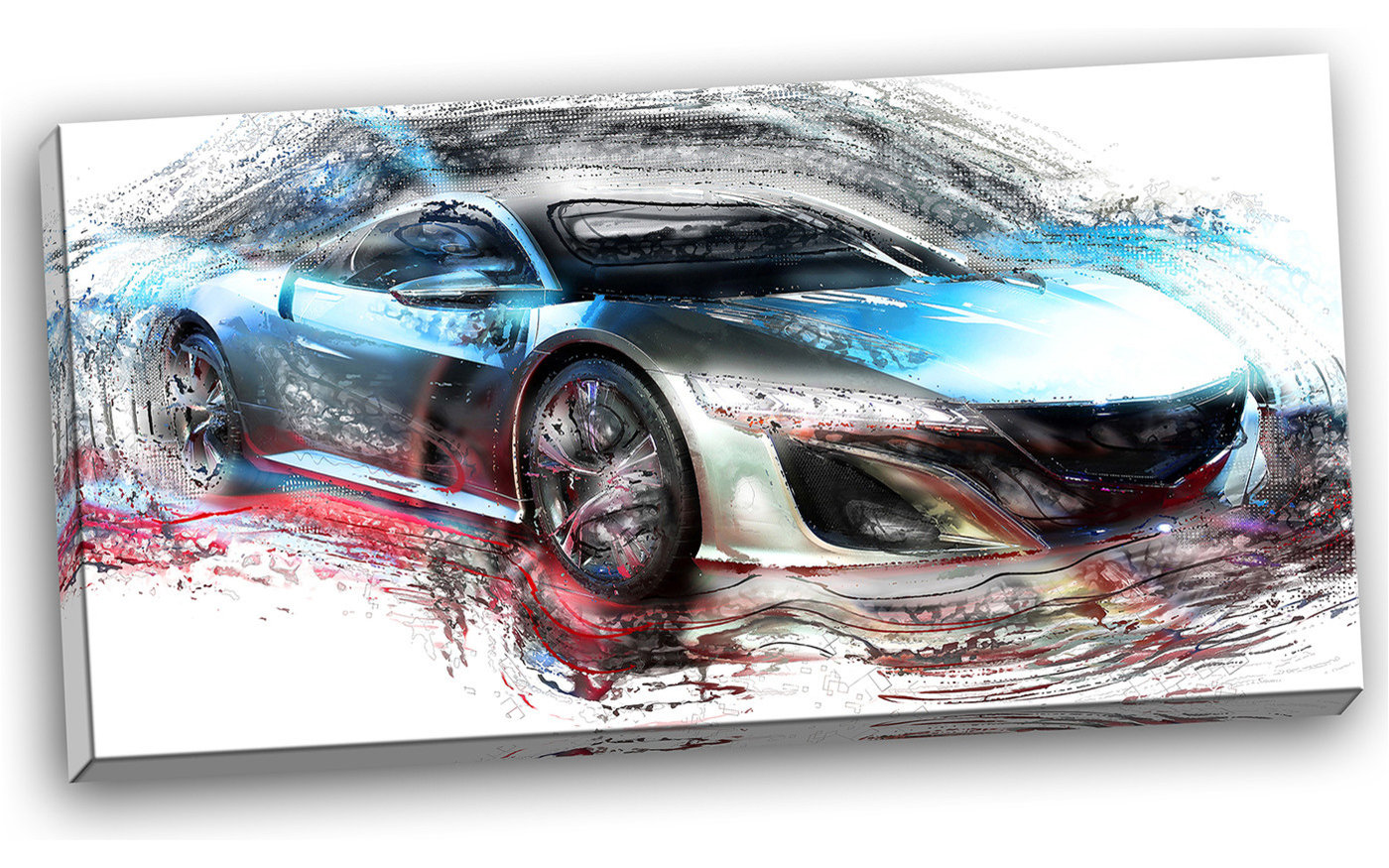 "Exotic Supercar" Canvas Painting - Modern - Prints And Posters - by ...
