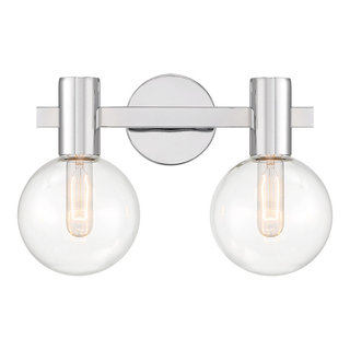 Wright Two Light Bathroom Vanity, 15.500 - Transitional - Bathroom ...