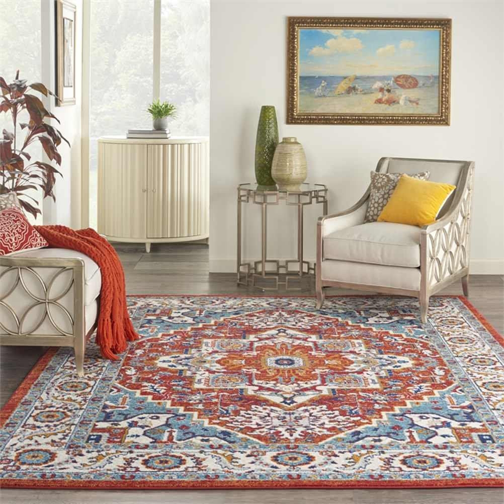 Nourison Passion 8' x 10' Red Multi Colored Bohemian Indoor Rug ...