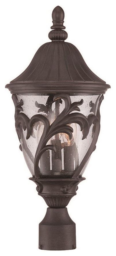 Acclaim Lighting Capri 3 Light Post Mount, Black Coral - Traditional ...