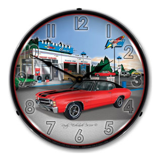 GMRE1408547 1971 SS Chevelle Clock - Midcentury - Wall Clocks - by ...