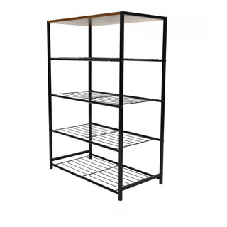 Brown Shoe Rack for Entryway - Industrial - Shoe Storage - by specialty ...