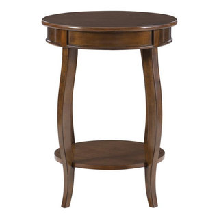 Hazelnut Round Table with shelf - Transitional - Side Tables And End ...