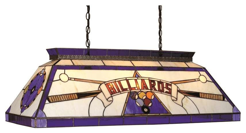 RAM Gameroom 44" Tiffany Billiard Light, Blue - Craftsman - Pool Table ...