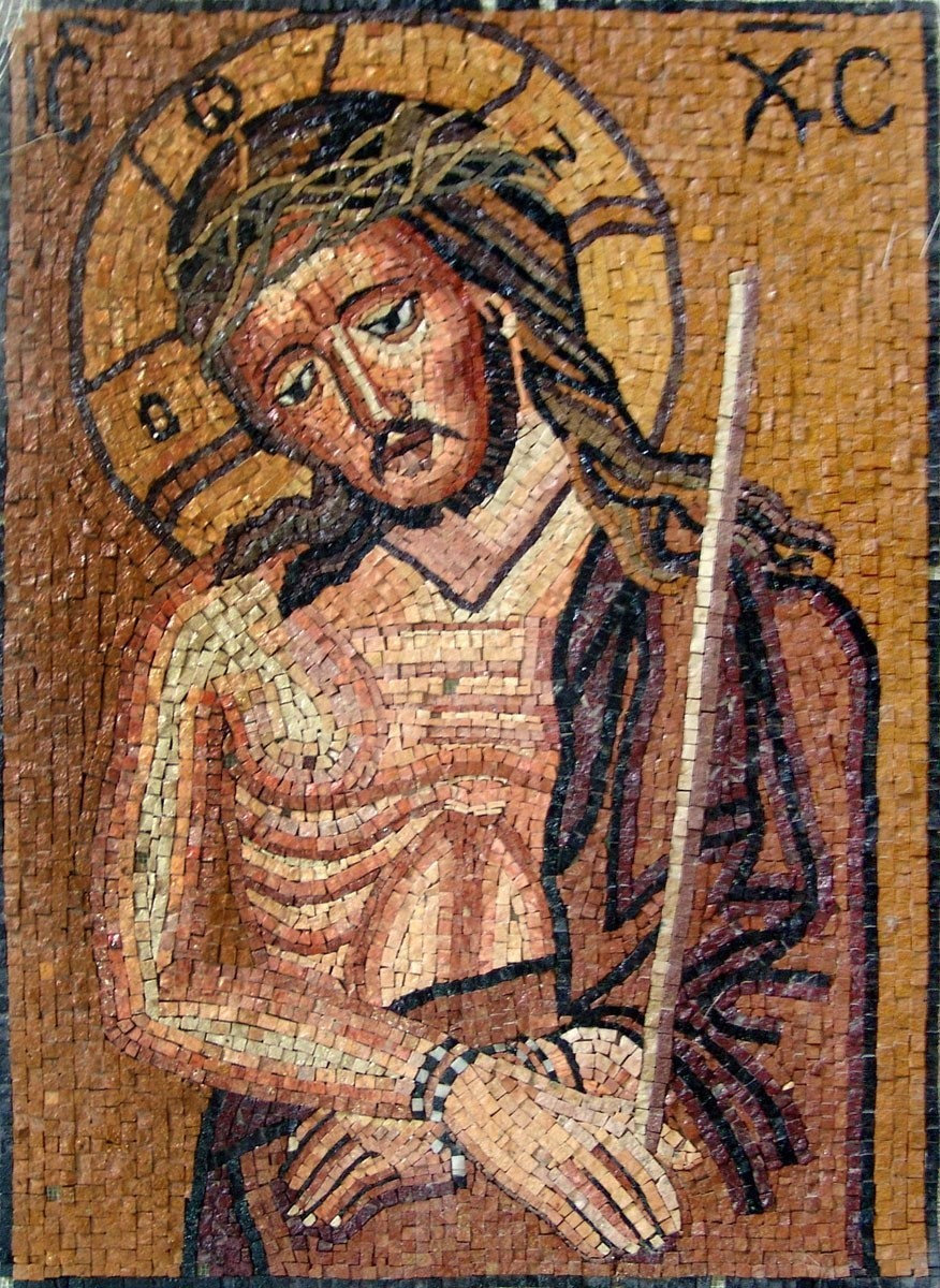 Jesus Christ Mosaic Art, 18" x 29" - Traditional - Tile Murals - by ...