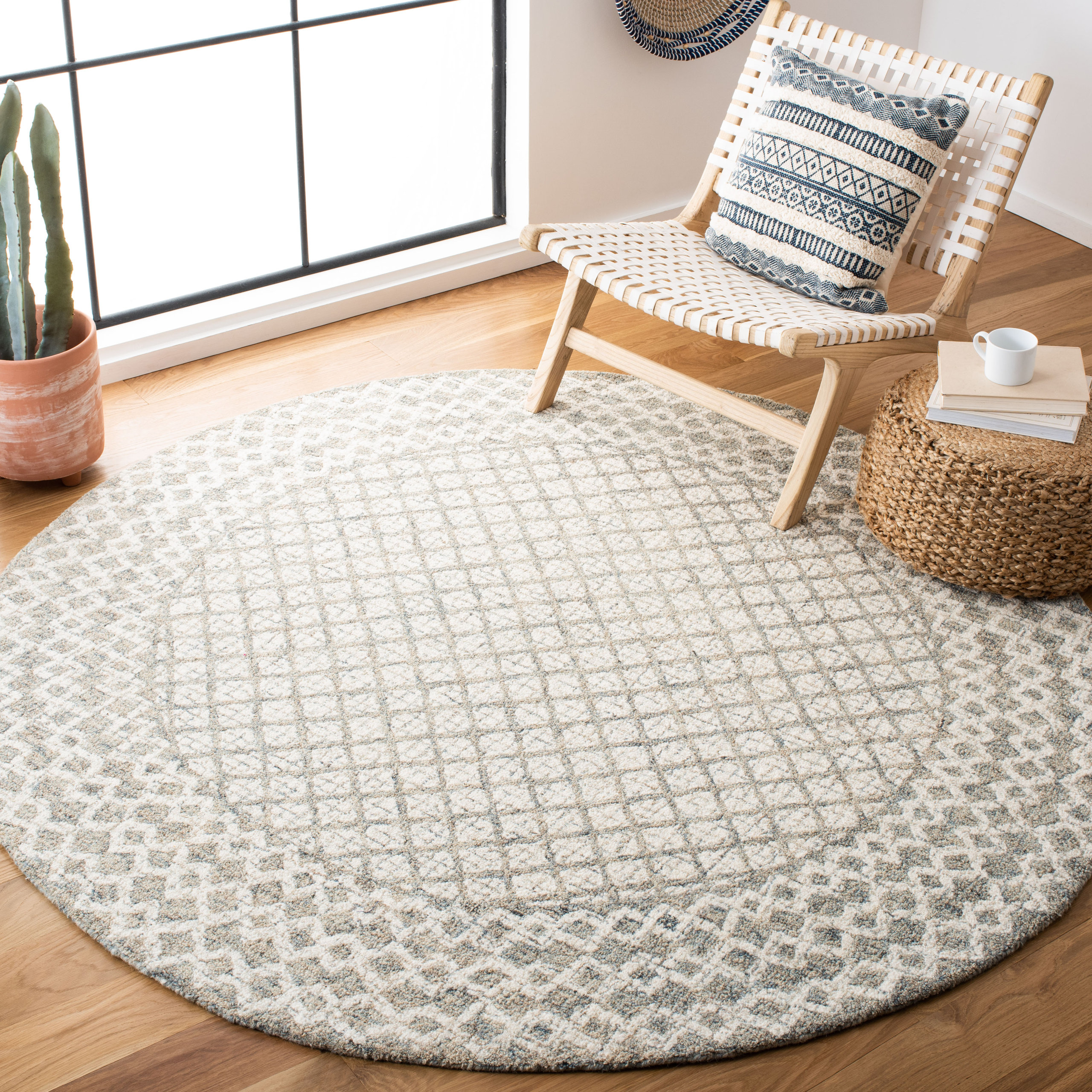 Safavieh Couture Abstract Collection, ABT203 Rug, 8' Round ...