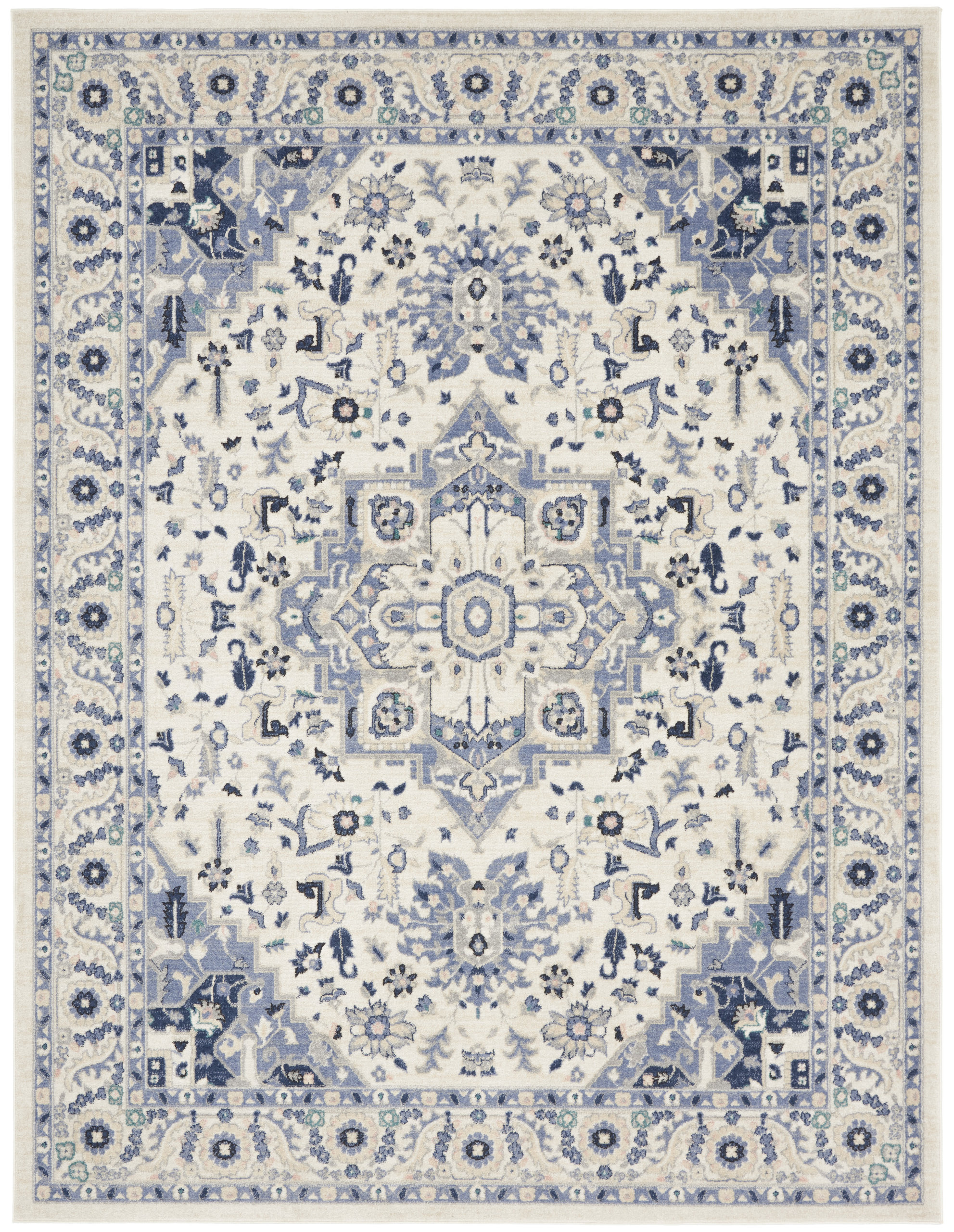 Nourison Passion PSN33 Area Rug, Ivory/Grey, 8' x 10' - Mediterranean ...