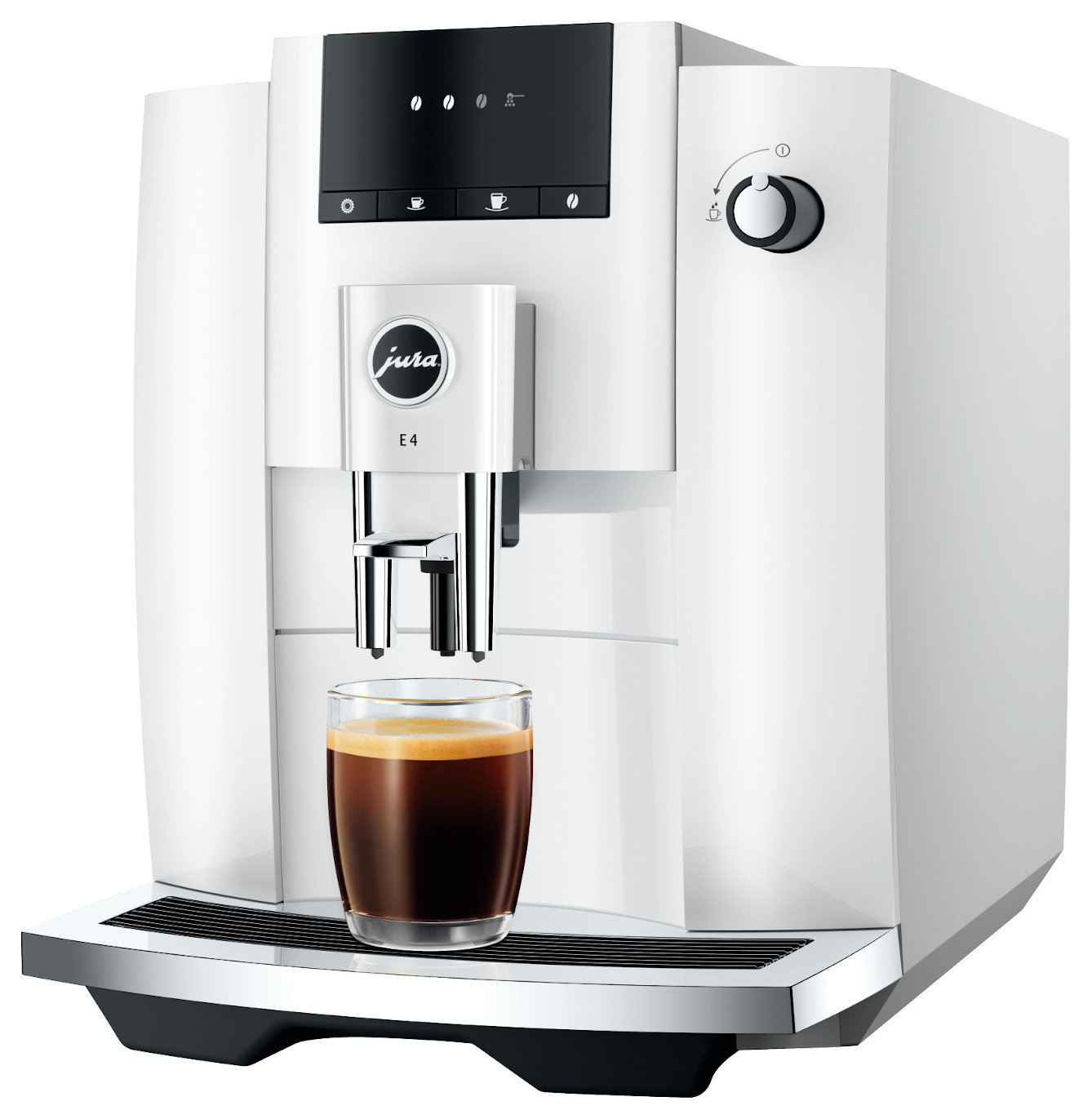 Jura E4 Piano White Automatic Coffee Machine - Transitional - Coffee ...