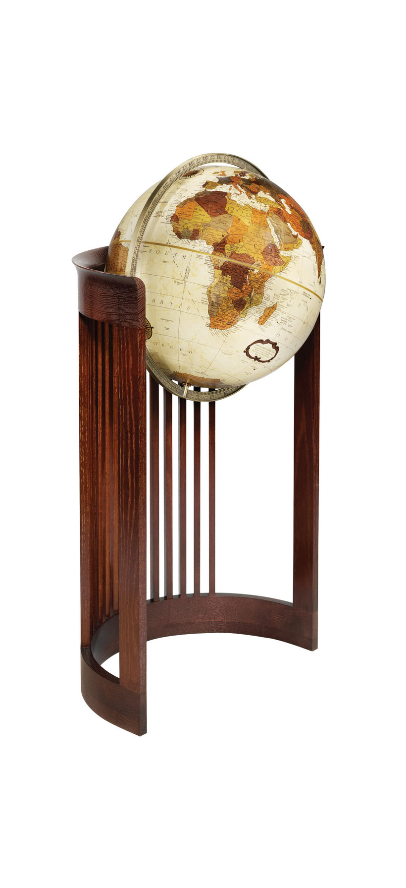 Barrel, 16" Bronze Metallic Floor Globe - Traditional - World Globes ...
