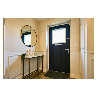 New build hallway with a classic and modern twist - Transitional - Hall ...