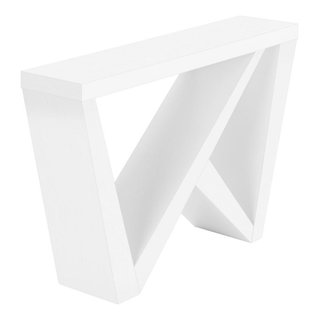 Accent Table - 48 L / White Hall Console - Contemporary - Console ...