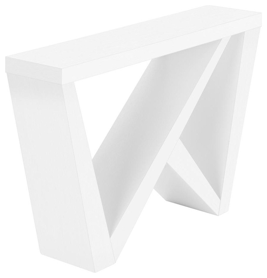 Accent Table - 48 L / White Hall Console - Contemporary - Console ...