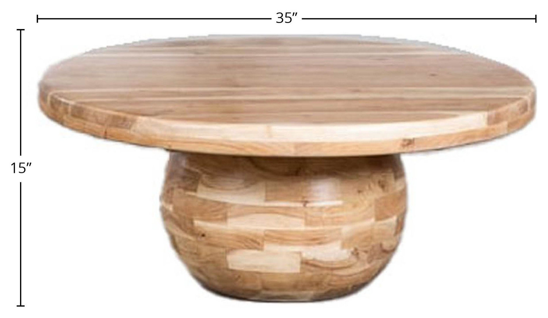 Freeform Sphere Acacia Coffee Table, Natural - Rustic - Coffee Tables ...