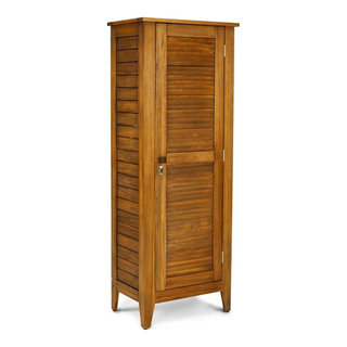 Pemberly Row Contemporary Wood Storage Cabinet in Gray Finish ...