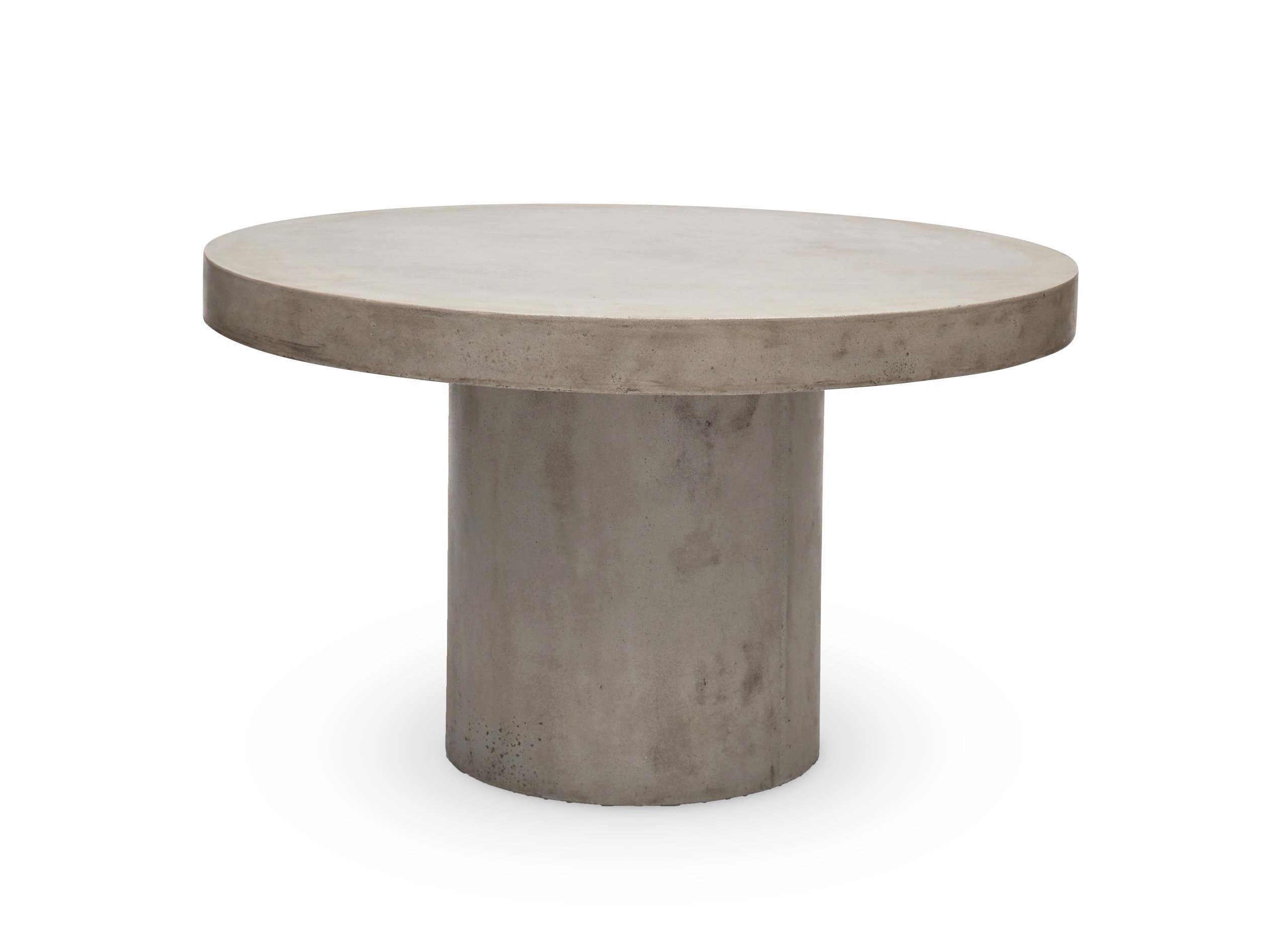 60" Dia. Circa Dark Grey Dining Table, Standard 30.25" - Industrial ...
