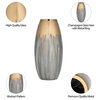 18"H Glass Vase W Metal Ring, Champagne, 9x9x18 inches - Contemporary ...
