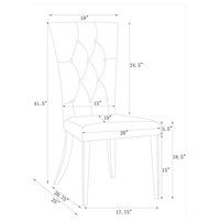 Coaster Kerwin Tufted Velvet Upholstered Side Chair Gray and Chrome ...