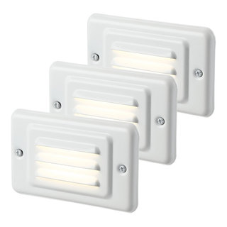 3 Pack LED Step Lights Indoor, Wall Mount Stair Lighting With Louver ...