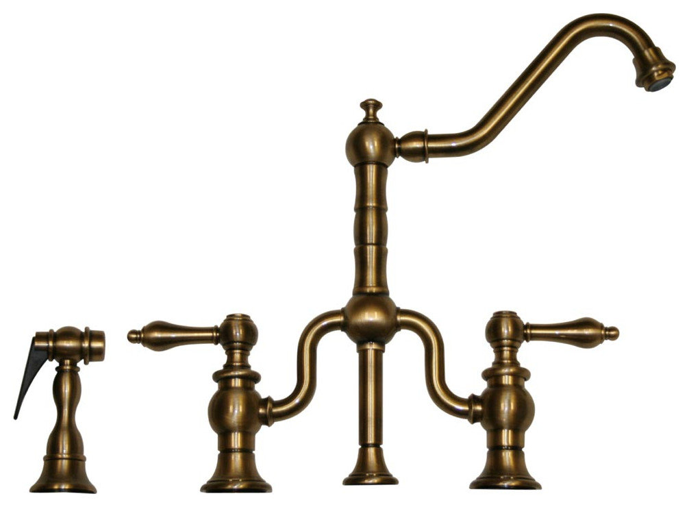 Twisthaus Bridge Faucet With Long Traditional Swivel Spout ...