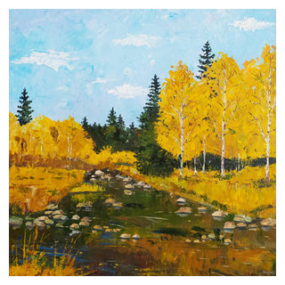 "Take the Scenic Route" Painting Print on Wrapped Canvas, 40x40 ...