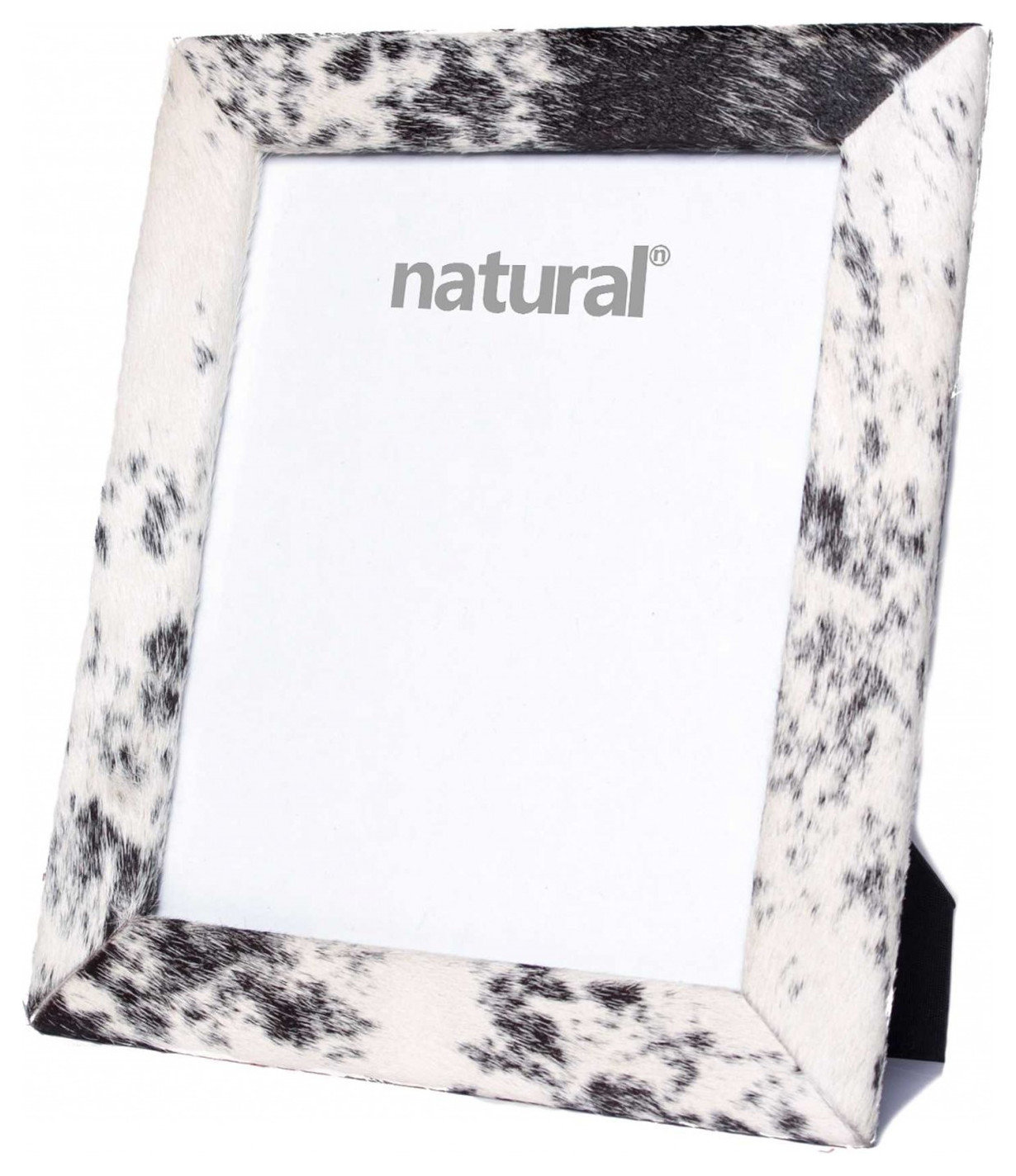 HomeRoots 8" x 10" Black and White Cowhide Picture Frame - Southwestern ...