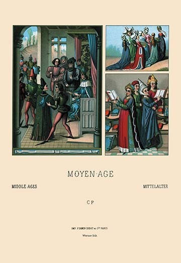 People and Places of Medieval Europe, 12" x 18" - Traditional - Prints ...