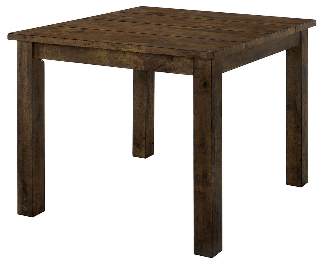 Benzara BM188328 Rectangular Solid Wood Counter Height Table, Brown ...