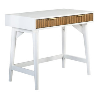 Origins by Alpine Larsen Mini Desk in White - Midcentury - Desks And ...