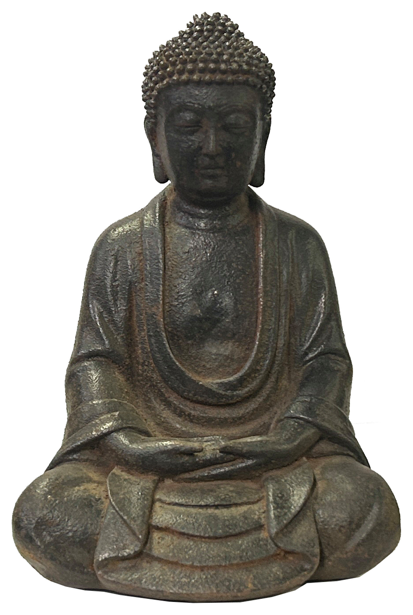 Iron Rustic Sitting Buddha Gautama Amitabha Shakyamuni Statue Hws3567 ...