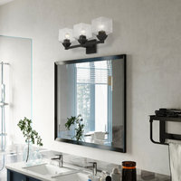 Aragon 3 Light Black Vanity Sconce - Transitional - Bathroom Vanity ...