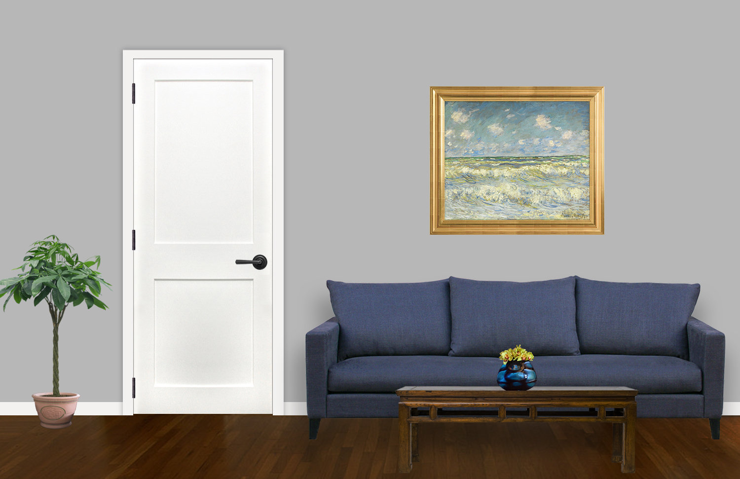 Interior Prime Pine 2-Panel Reversible Handing Pre-hung Door Kit, 36x80 ...