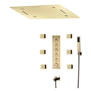 LED Shower System With Body Jets and Hand Shower - Contemporary - Tub ...