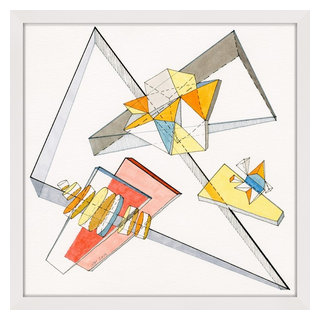 Marmont Hill, "Triangle Entrapment" by Nikki Galapon Framed Painting ...