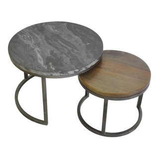 Ideal Counterparts Accent Tables Set Of 2 - Industrial - Coffee Table ...