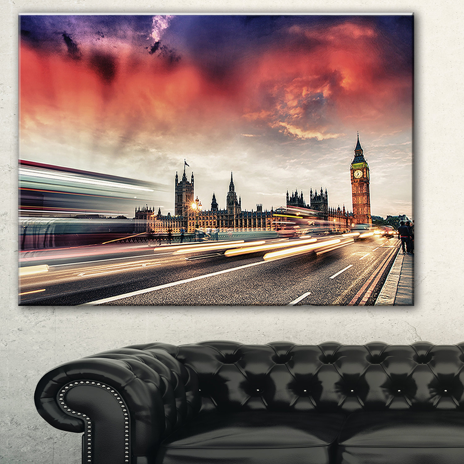 "London Westminster Bridge" Canvas Print, 60"x28" - Contemporary ...